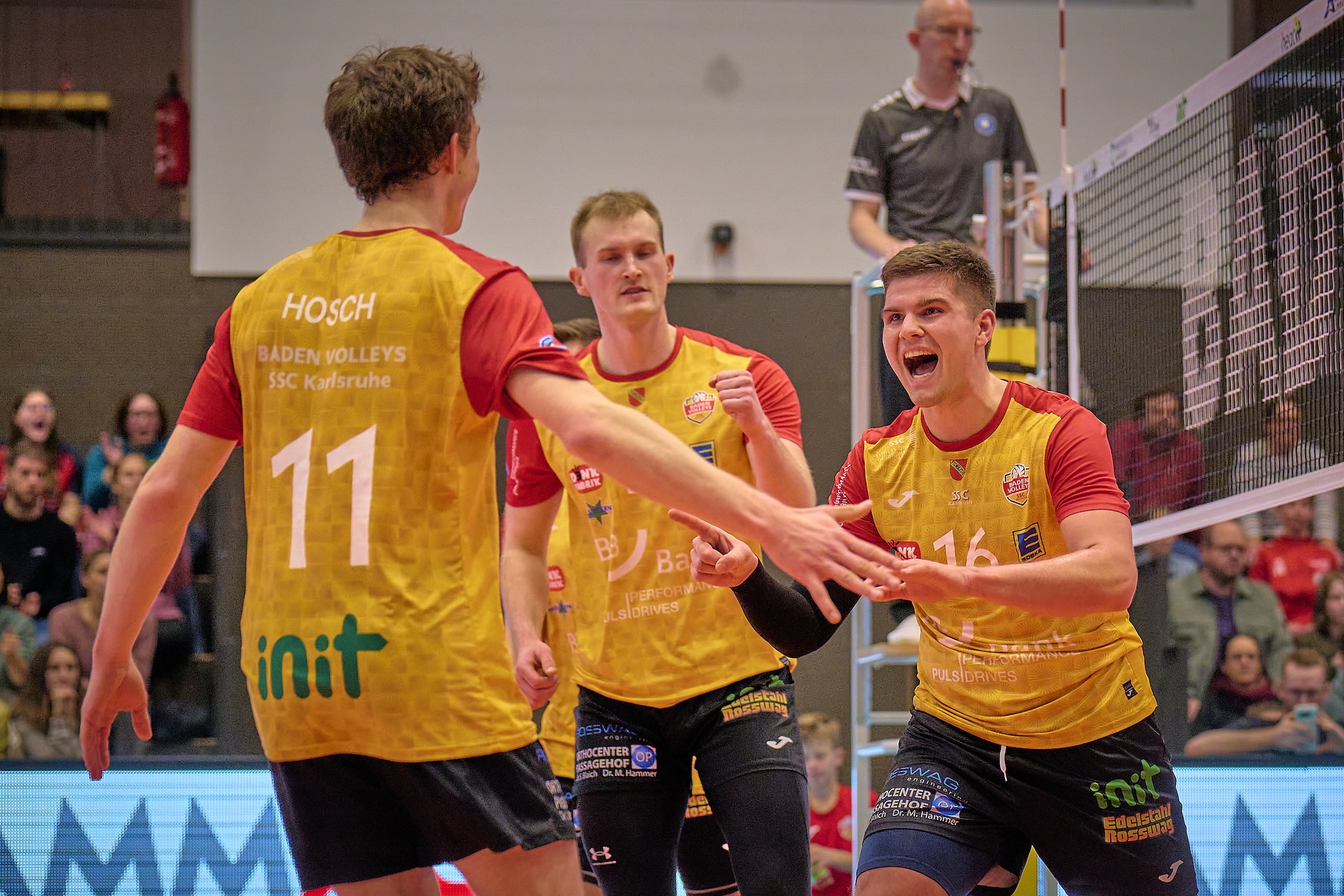 Karlsruher BADEN VOLLEYS stehen erstmals im Pokal-Viertelfinale - meinKA